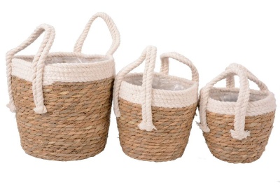Seegras-Korb mit Henkel S/3 · 270845000141