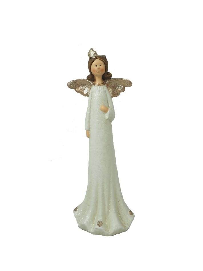 Keramik-Engel Yvi 39x14cm weiß · 2015-61