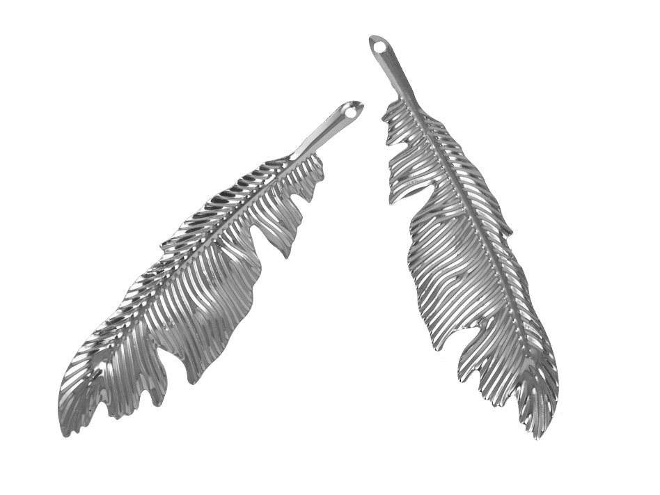 Metall-Feder Filigran 9cm silber · 2397-16