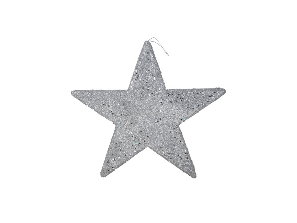 Glitter-Stern 20cm silber · 2406-105