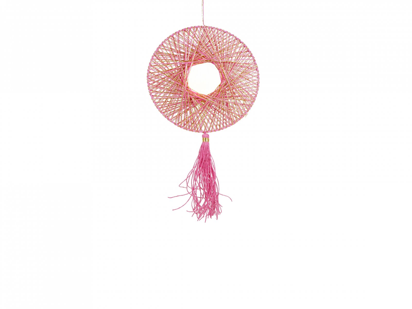 Diskus-Hänger Paper 16cm pink-gold · 2454-21