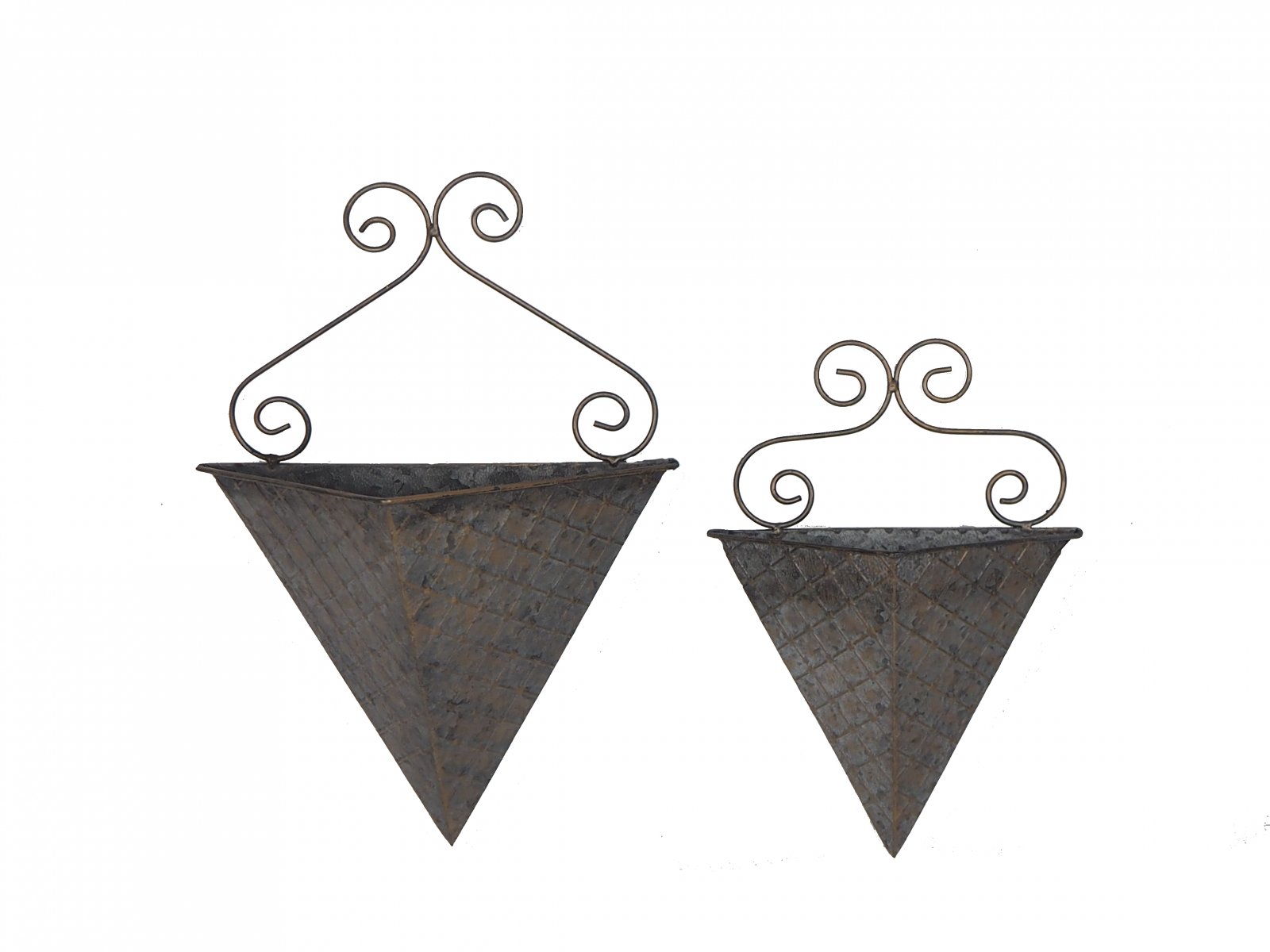 Zink-Wandhänger Henry Set/2 braun/gold · 2484-3