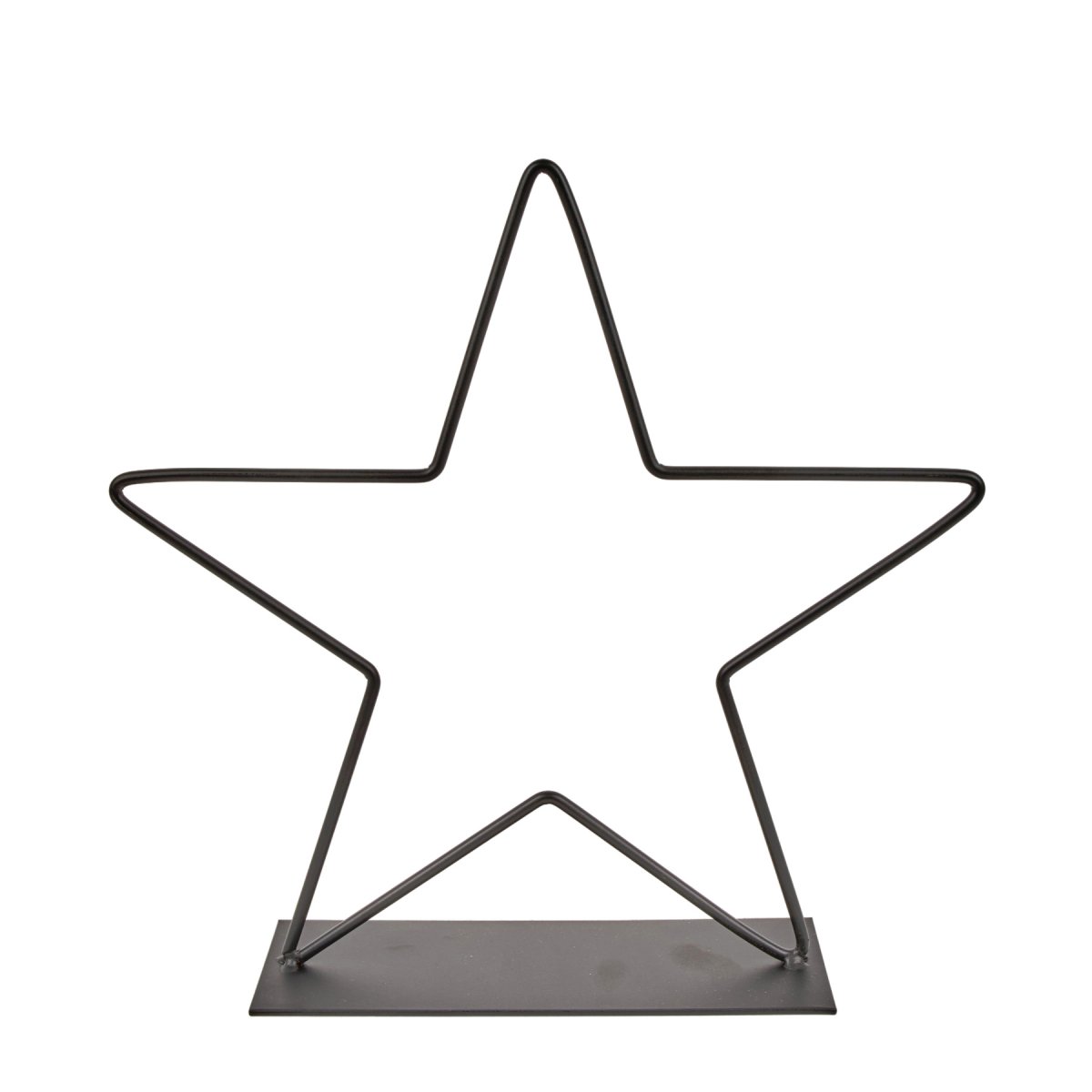 Metall-Stern auf Fuß 25cm schwarz · 614406-75